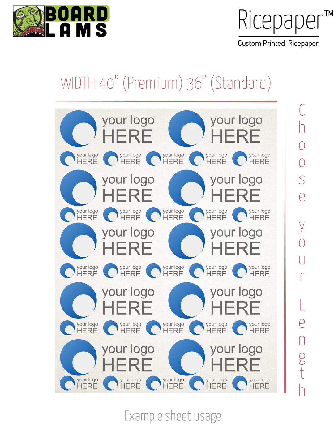 Ricepaper printing by BoardLams.com