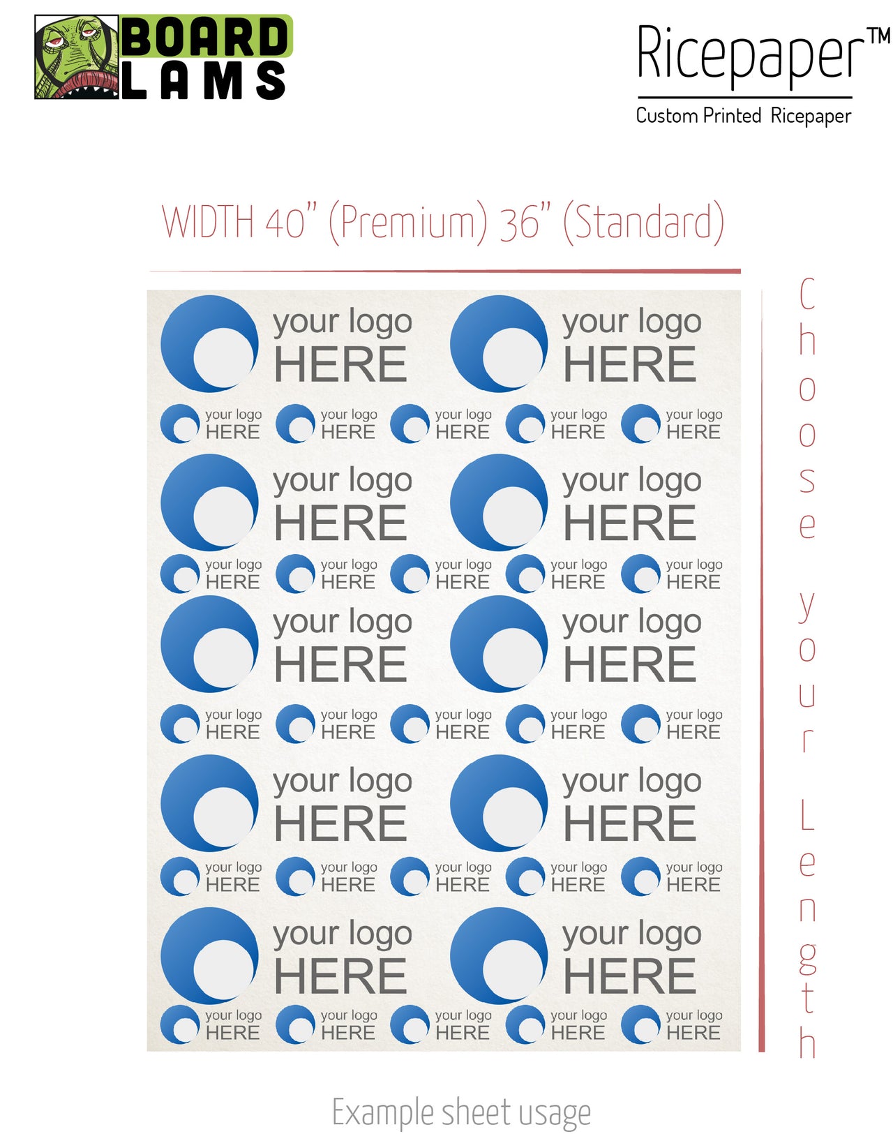 Ricepaper printing by BoardLams.com